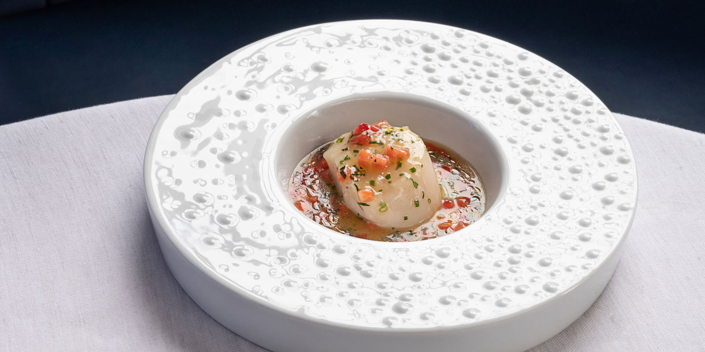 Baked Scallop, Strawberry and Tomato Sauce Vierge Recipe - Great ...