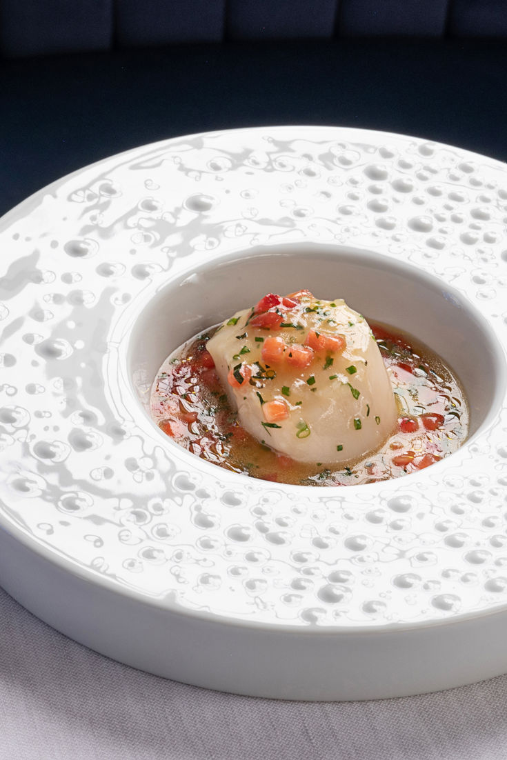 Baked Scallop, Strawberry and Tomato Sauce Vierge Recipe - Great ...