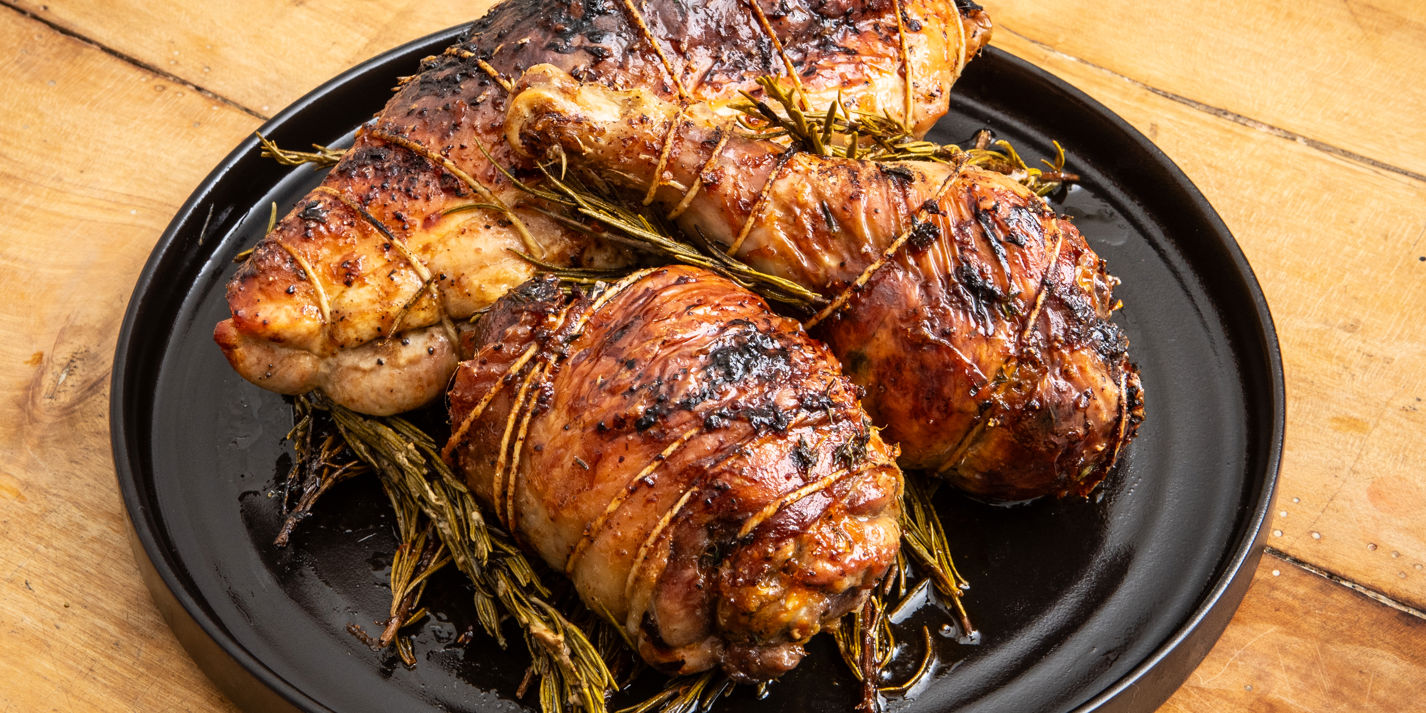 Jointed Stuffed Turkey with Clementine, Thyme and Honey Glaze Recipe ...
