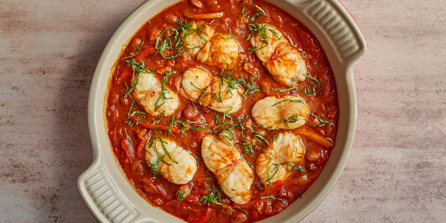 Monkfish with Peppers, Tomatoes and Beans Recipe - Great British Chefs
