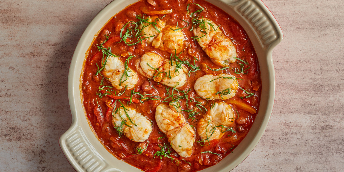 Monkfish with Peppers, Tomatoes and Beans Recipe - Great British Chefs