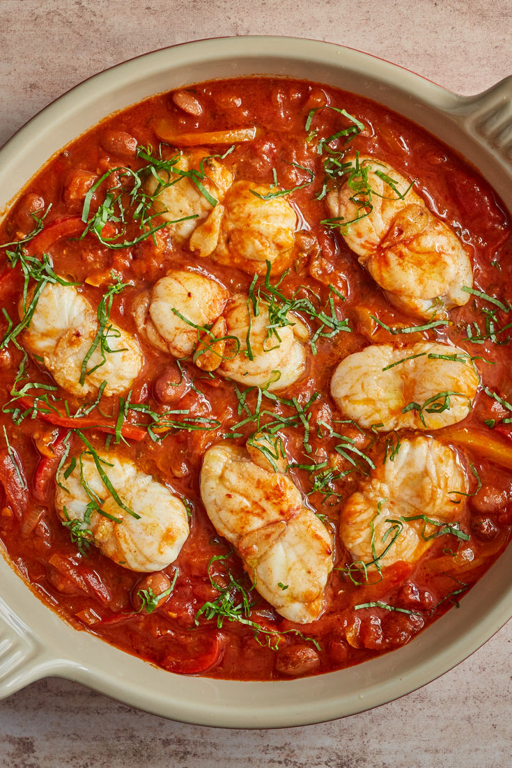 Monkfish with Peppers, Tomatoes and Beans Recipe - Great British Chefs