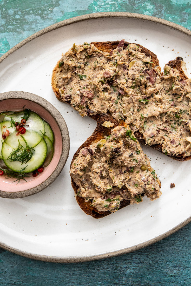 Tinned Sardine Rillettes with Vodka-pickled Cucumbers Recipe - Great ...