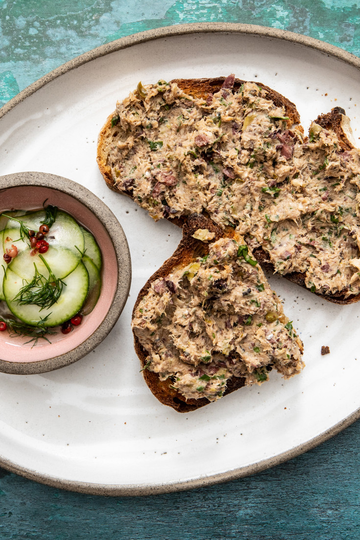 Tinned Sardine Rillettes with Vodka-pickled Cucumbers Recipe - Great ...