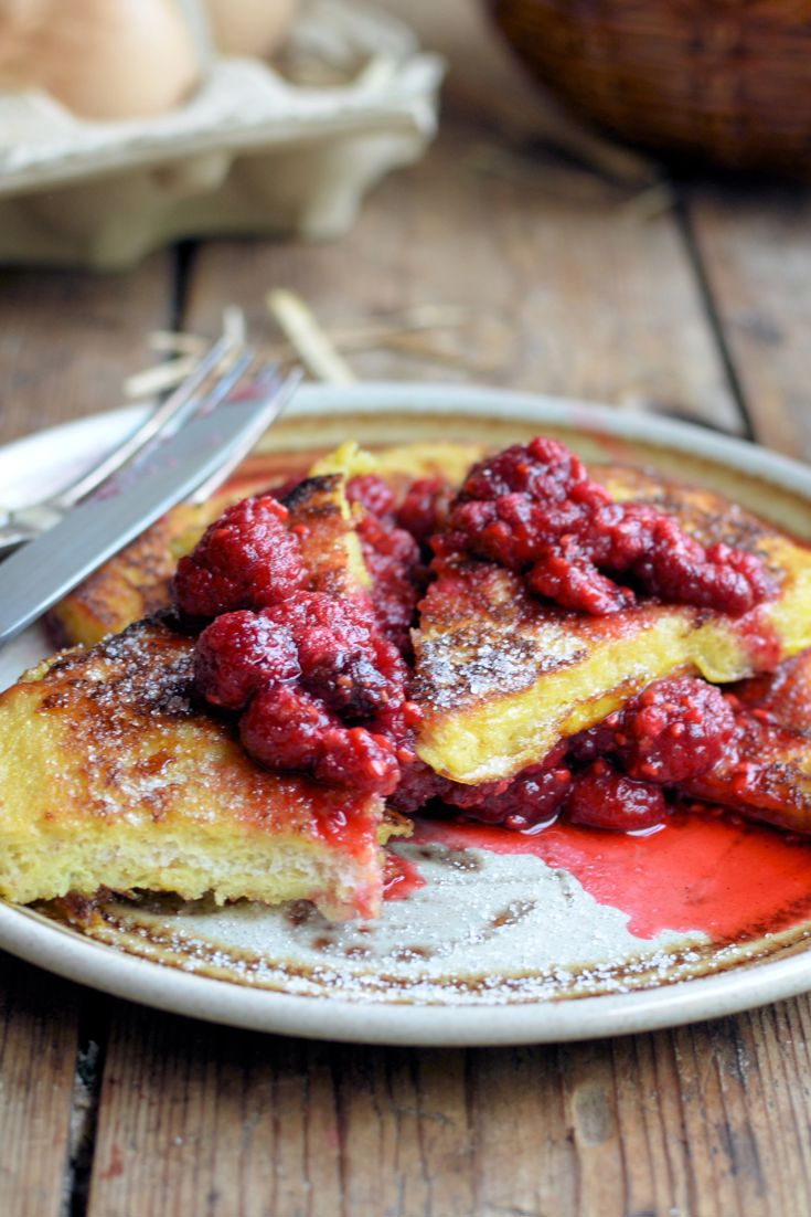 French Toast with Raspberry Compote Recipe - Great British Chefs