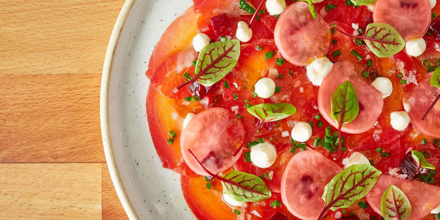 Beetroot-Cured Cotswold Trout Carpaccio Recipe - Great British Chefs