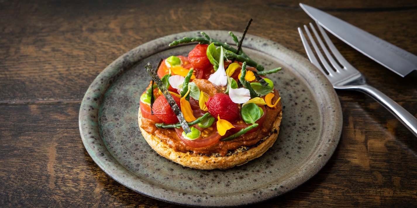 Piccolo Tomato Tart with Sun-dried Tomato Pesto Recipe - Great British ...
