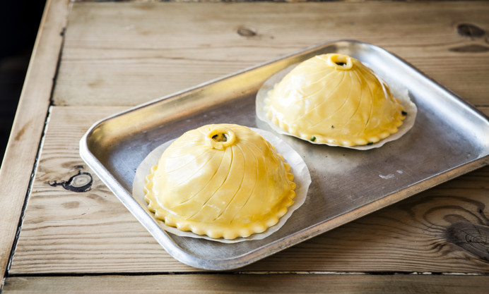 Cheese, Pear and Kale Pithivier Recipe - Great British Chefs