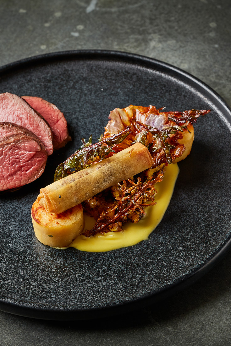 Fallow Deer with Sweetcorn and Black Garlic Recipe - Great British Chefs
