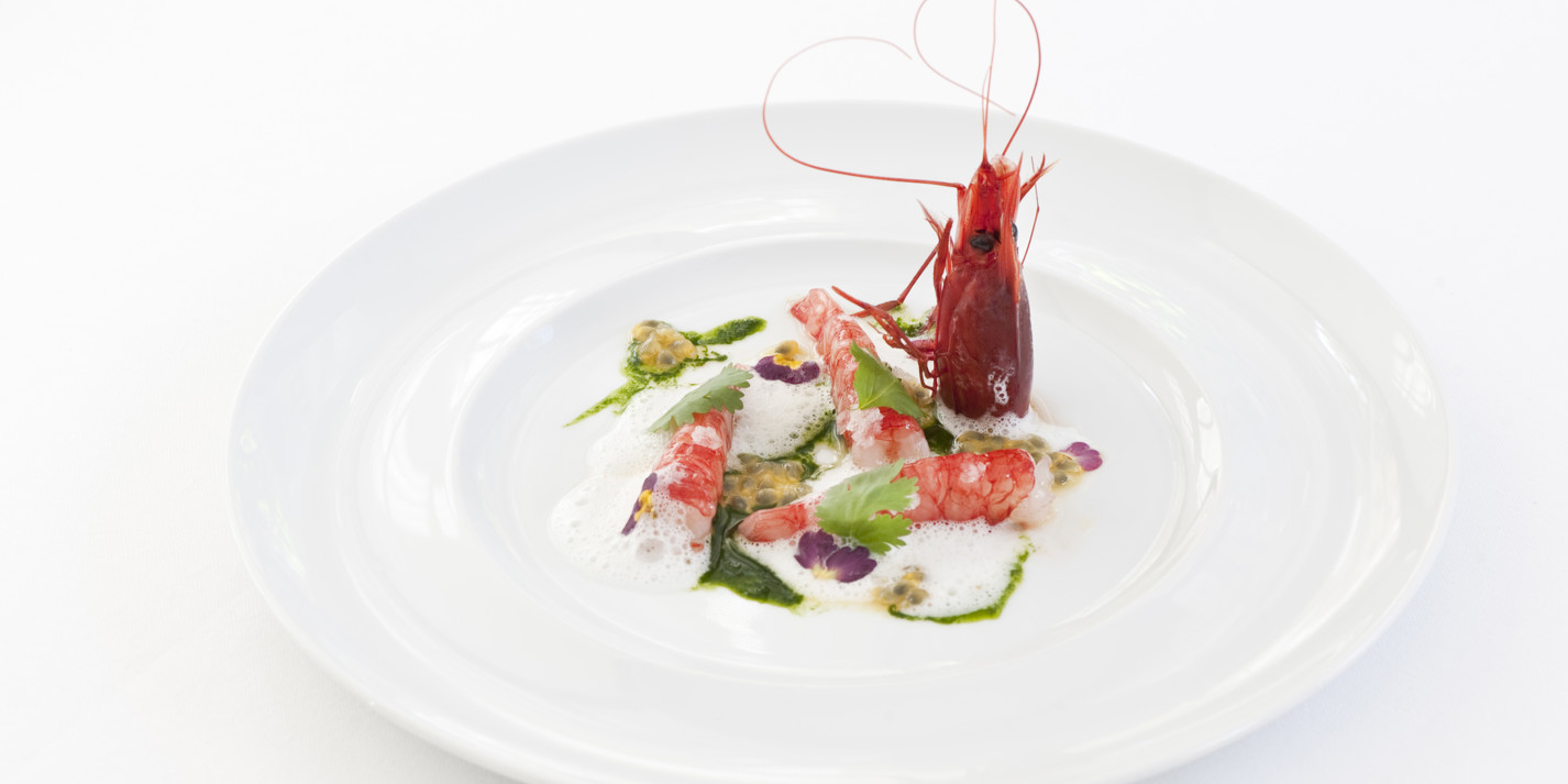 Red Prawn Recipe with Coconut - Great Italian Chefs