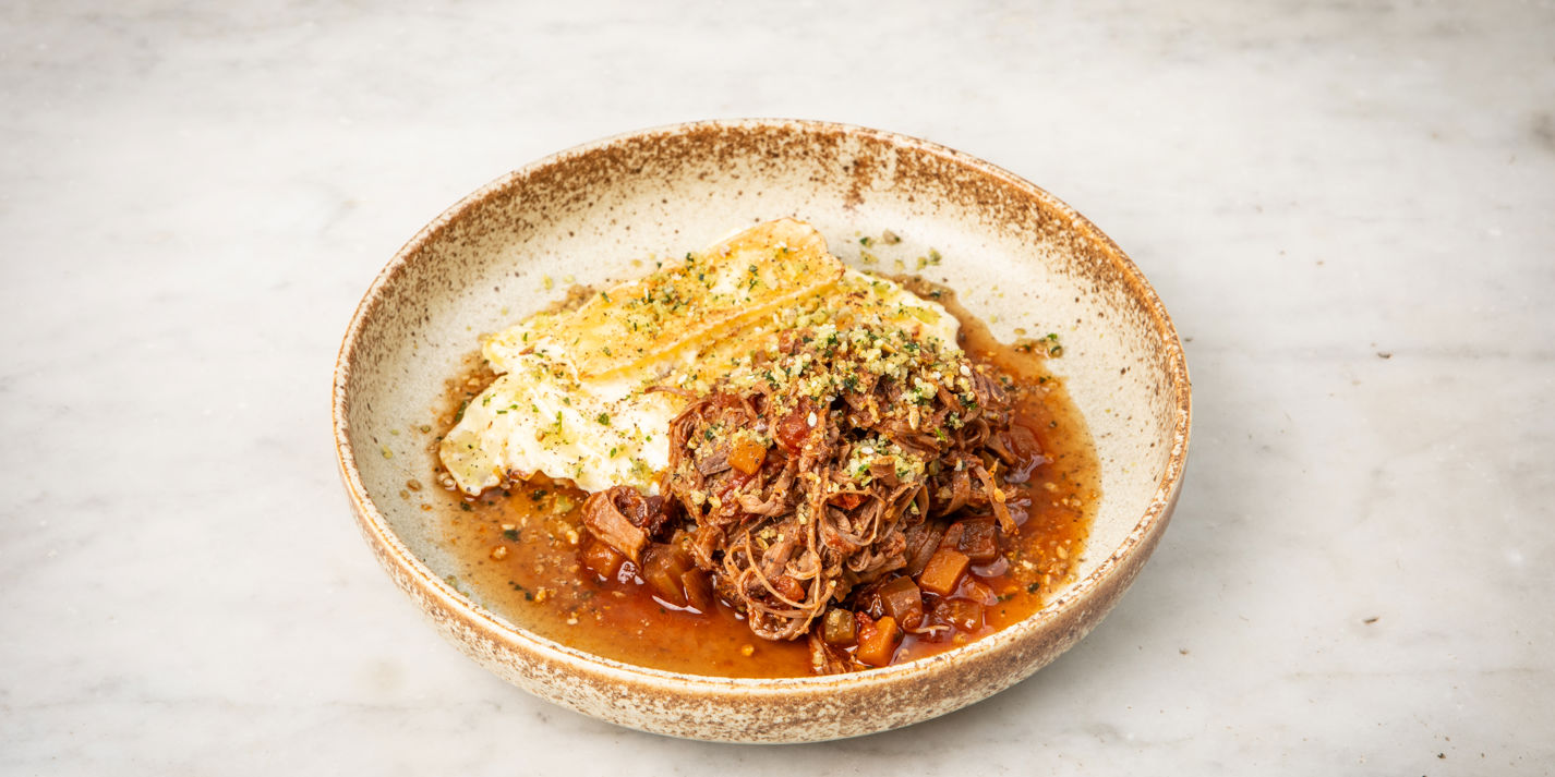 Beef Brisket Ragù with Potato Gratin and Herby Crumble Recipe - Great ...