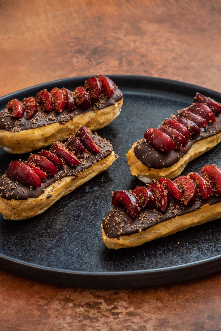 Black Forest Gâteau Éclairs Recipe - Great British Chefs
