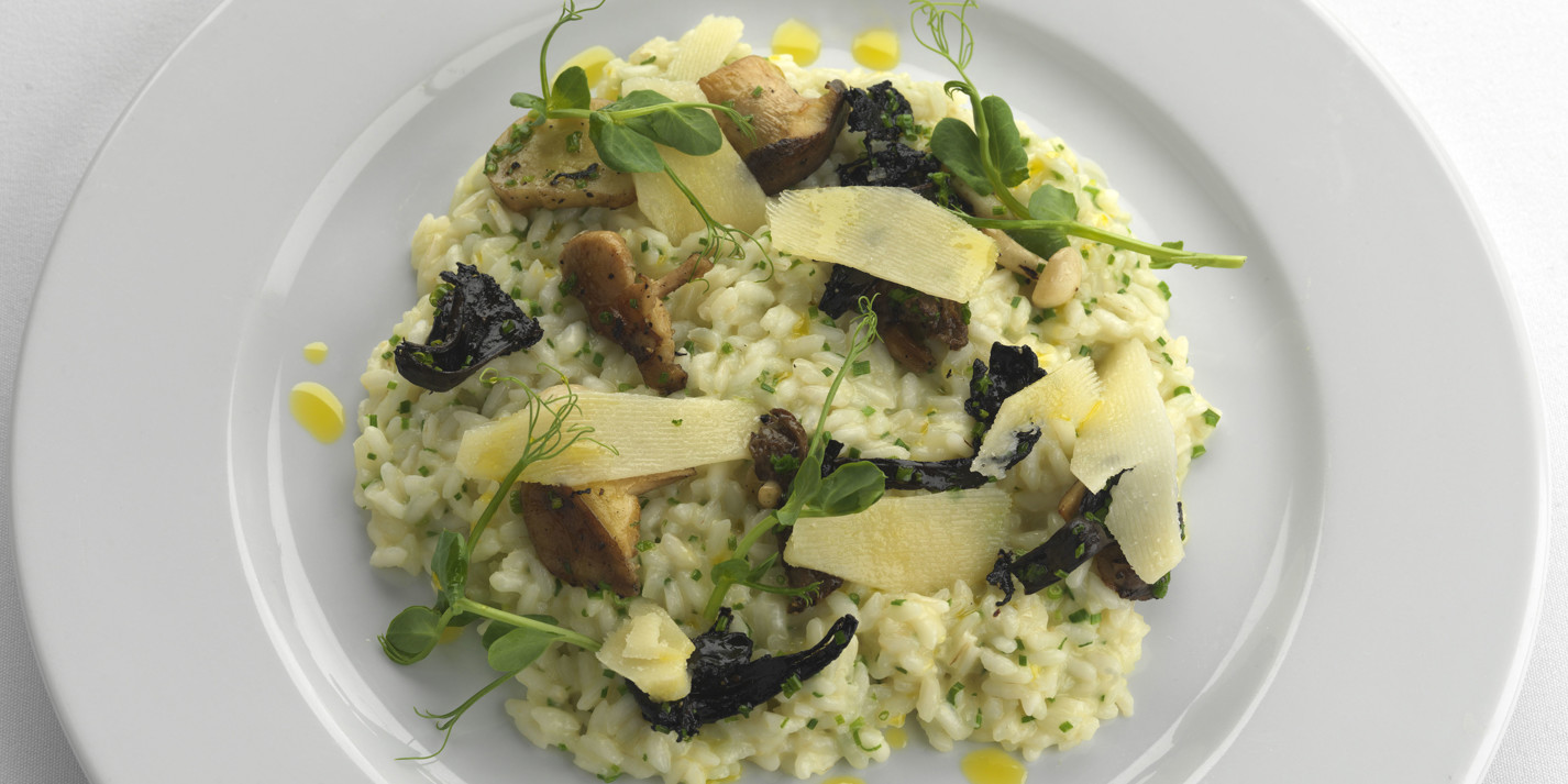 Mushroom Risotto with Parmesan & Truffle Oil - Great British Chefs
