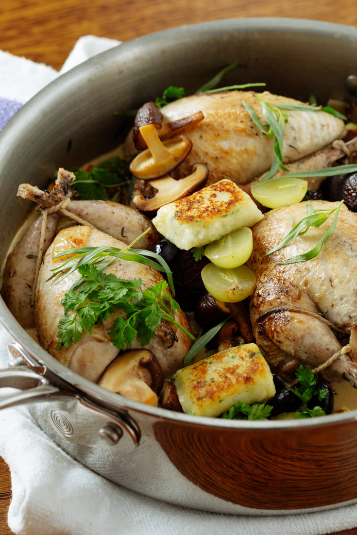 Pot-Roasted Partridge Recipe with Grapes - Great British Chefs