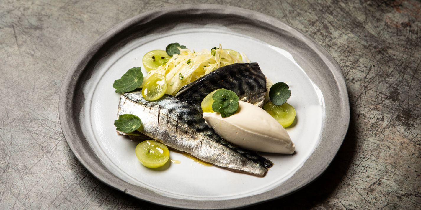 Cured Mackerel, Gooseberry, Spring Slaw, Crème Fraîche - Great British ...