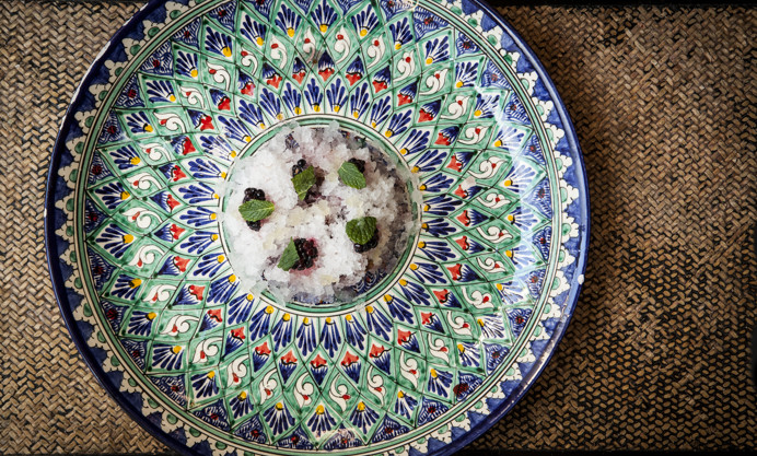 Coconut Granita with Bird's Nest and Mulberries Recipe - Great British ...