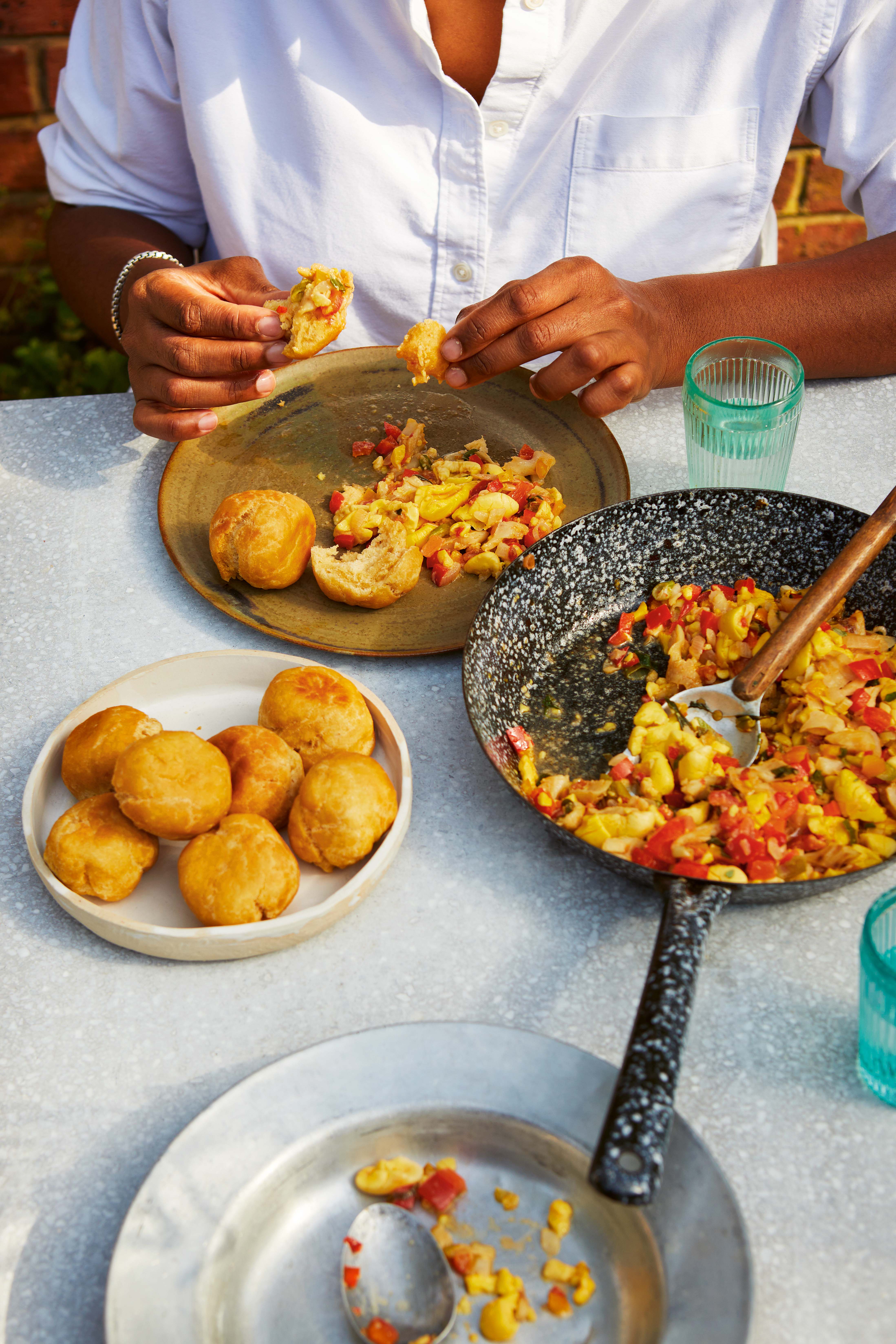 Jamaicansk Mat Ackee Og Saltfisk