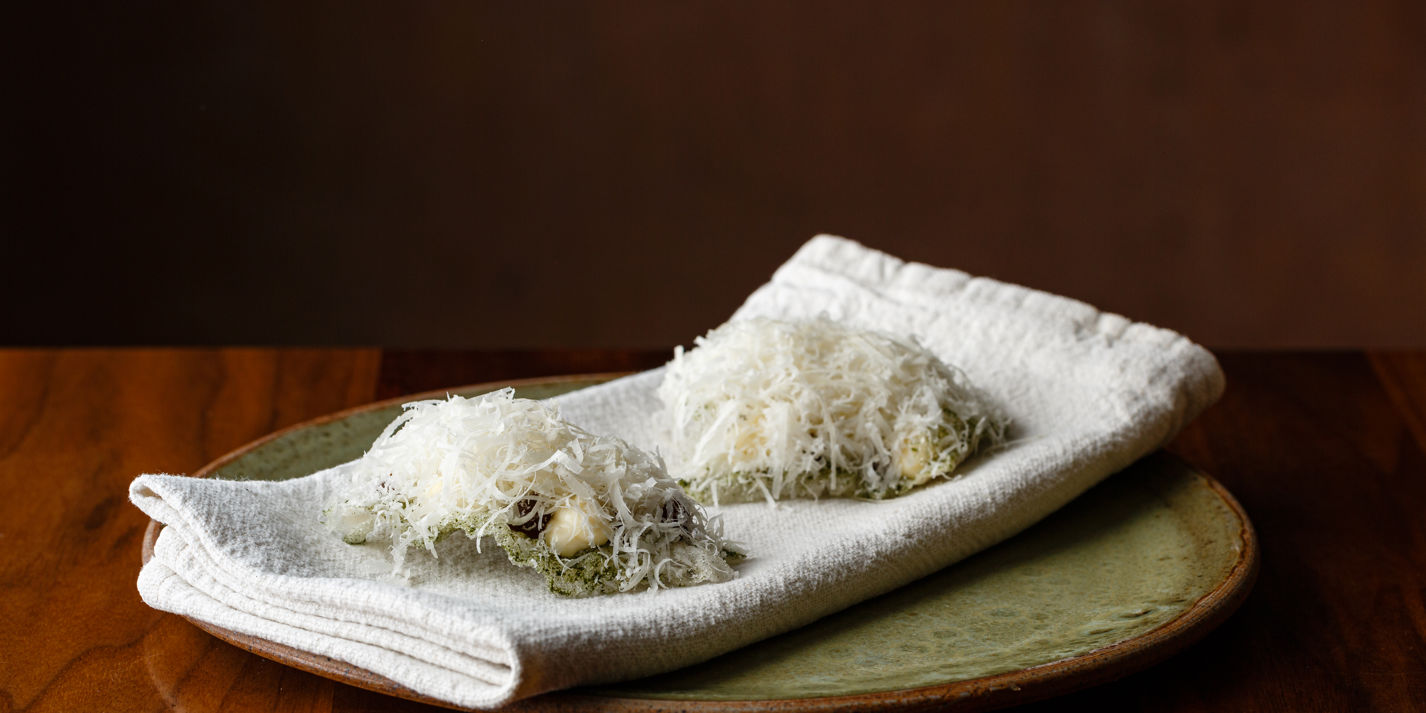 Seaweed Cracker, Fermented Mushroom Caramel, Parmesan Custard Recipe ...