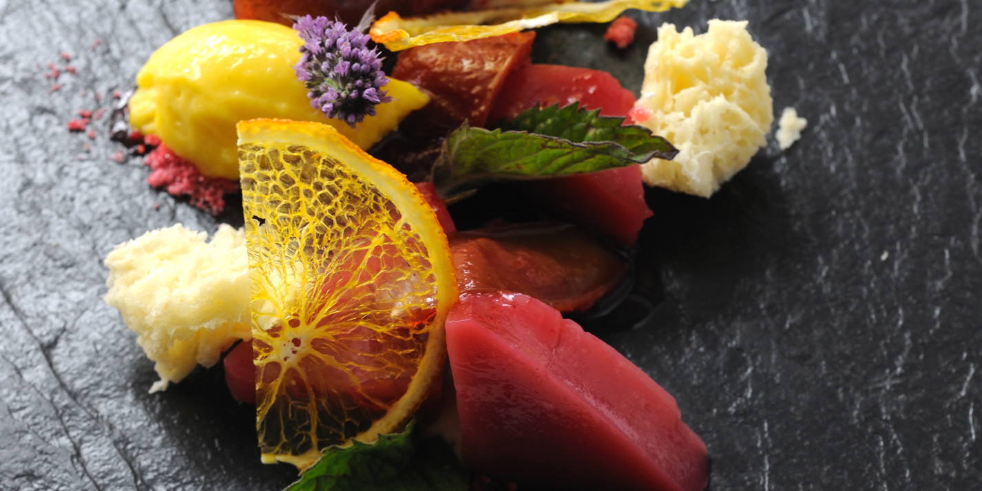 Spiced Wild Plum Dessert Recipe - Great British Chefs