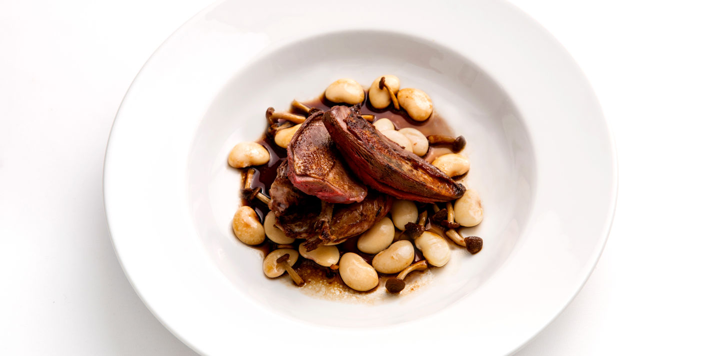 Roast Pigeon Recipe With Braised Butter Beans - Great British Chefs