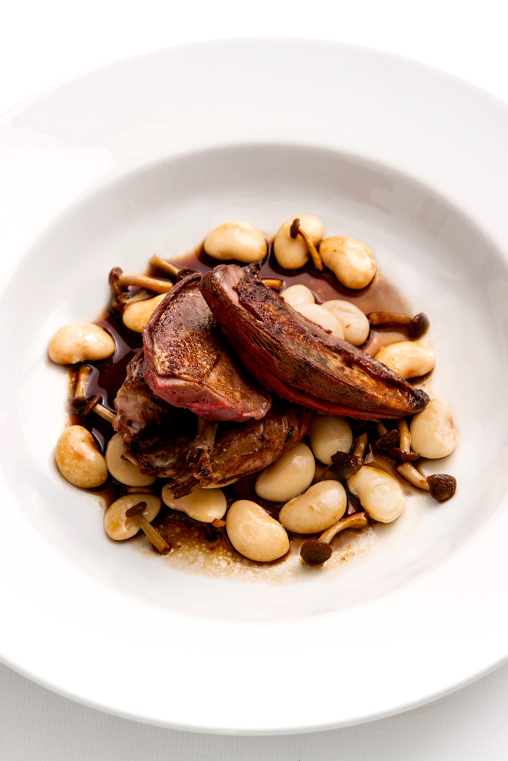 Roast Pigeon Recipe With Braised Butter Beans - Great British Chefs