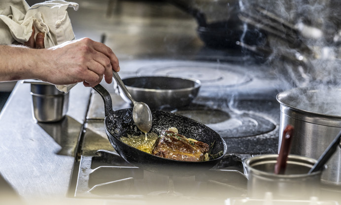 Lamb topside with Salardaises Potatoes and Sauce Périgueux Recipe ...