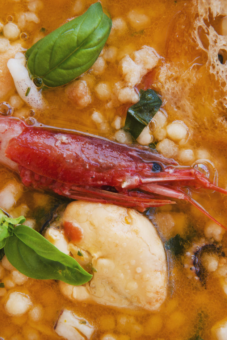 Seafood Soup Recipe with Fregula - Great Italian Chefs
