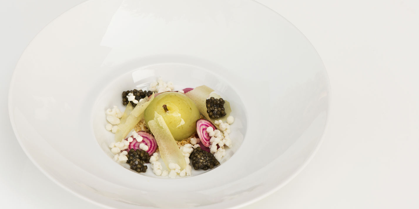 Apple with Caviar Starter Recipe - Great Italian Chefs