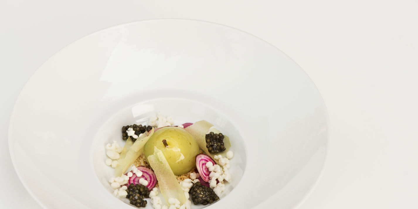 Apple with Caviar Starter Recipe - Great Italian Chefs