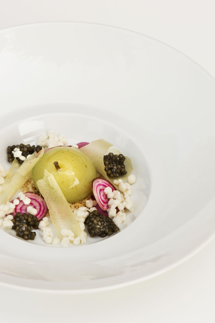 Apple with Caviar Starter Recipe - Great Italian Chefs