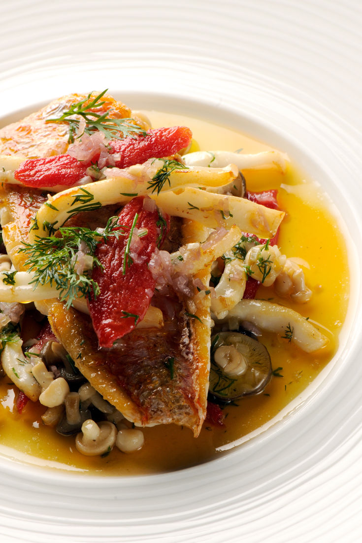 Red Mullet Recipe With Squid, Fennel & Tomatoes - Great British Chefs