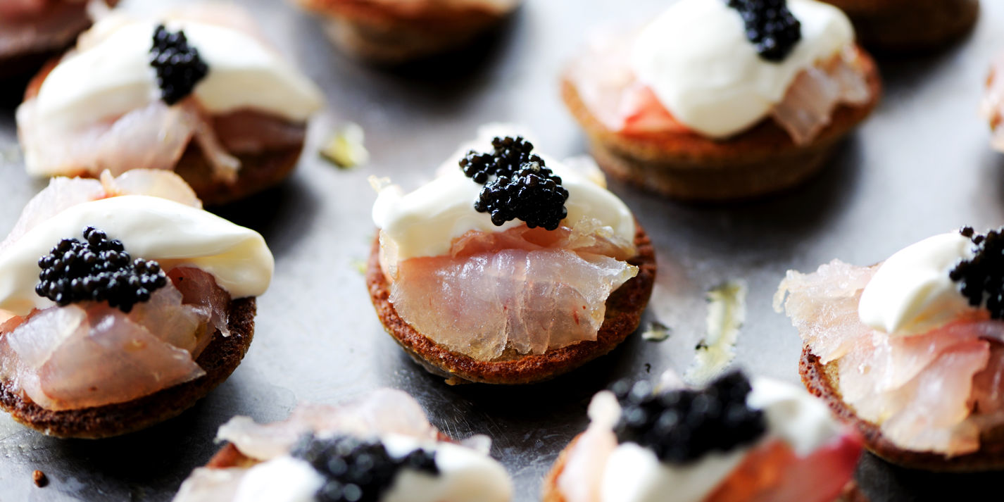 Sea Bass Blinis Recipe - Great British Chefs