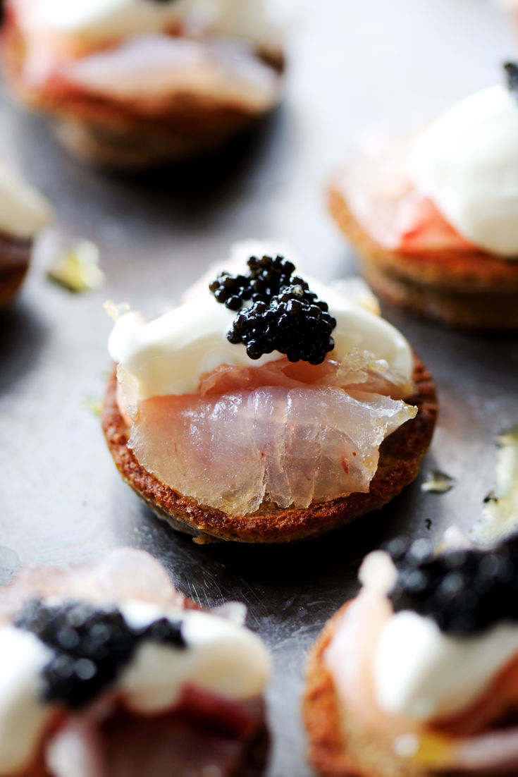 Sea Bass Blinis Recipe - Great British Chefs