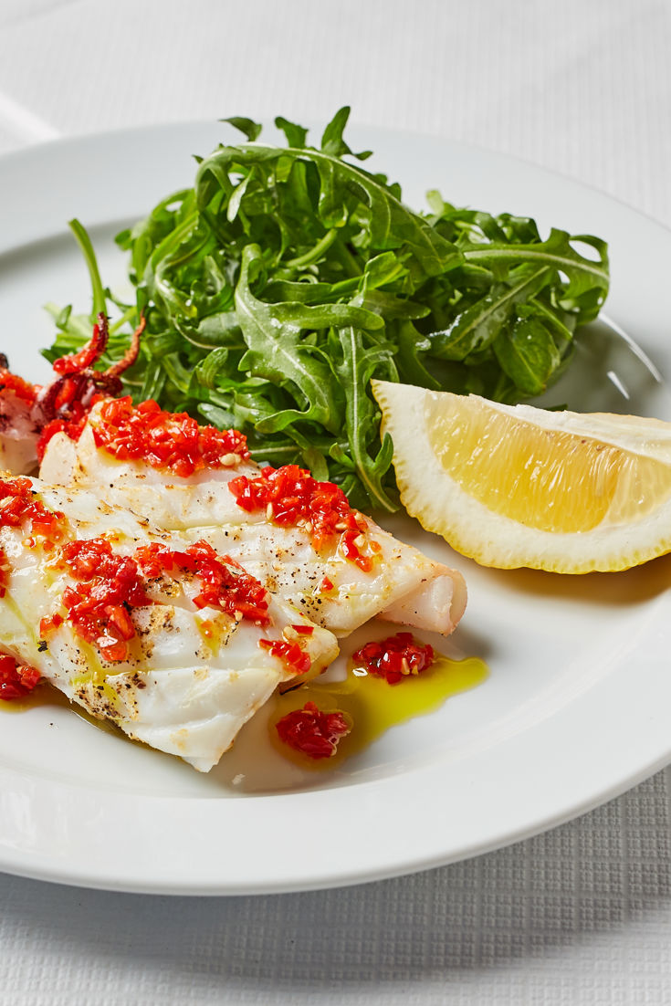 Squid with Chilli and Rocket Recipe - Great British Chefs