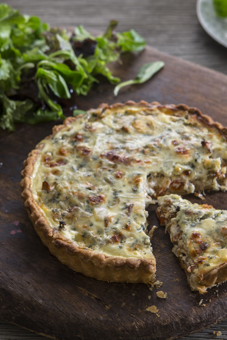 Stilton, Mushroom and Red Pepper Quiche Recipe - Great British Chefs