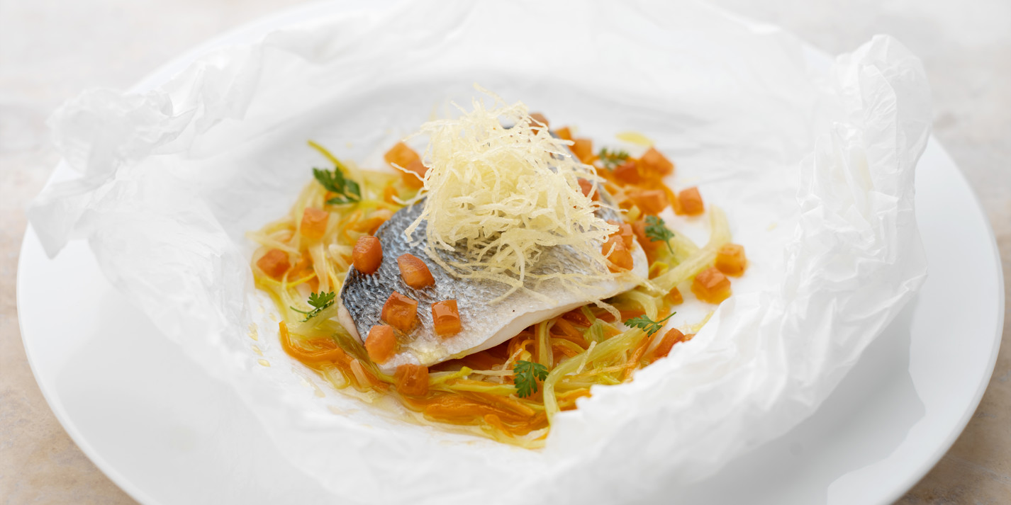 Sea Bream with Glazed Vegetables Recipe - Great British Chefs