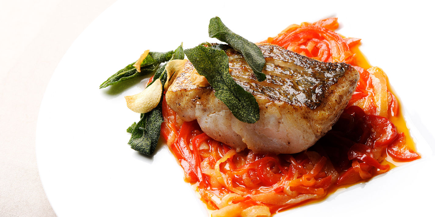 Pan-Fried Hake Recipe With Red Pepper Relish - Great British Chefs