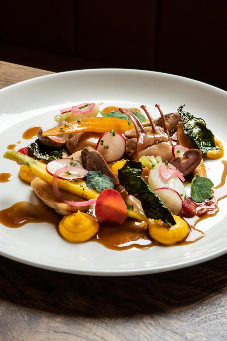 Rabbit and Spring Vegetables Recipe - Great British Chefs