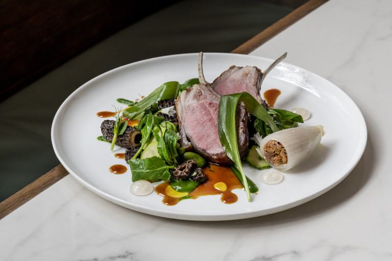 Cornish Lamb Rack and Shoulder with Wild Garlic, Morels and Spring ...