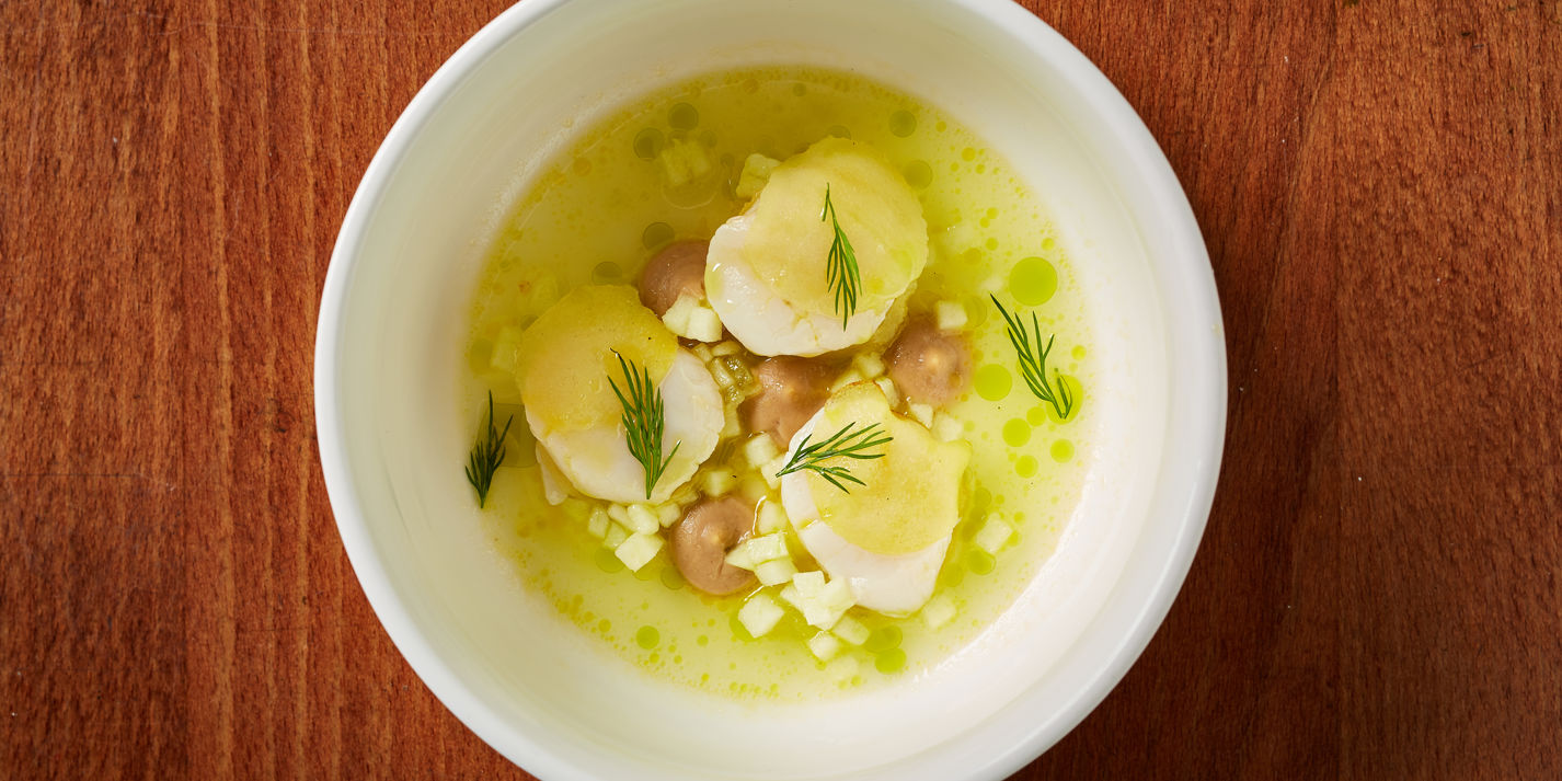 Scallops with Apple and Celeriac Recipe - Great British Chefs