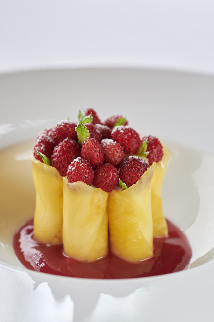 Pineapple, Raspberry and Cream Dessert Recipe - Great Italian Chefs