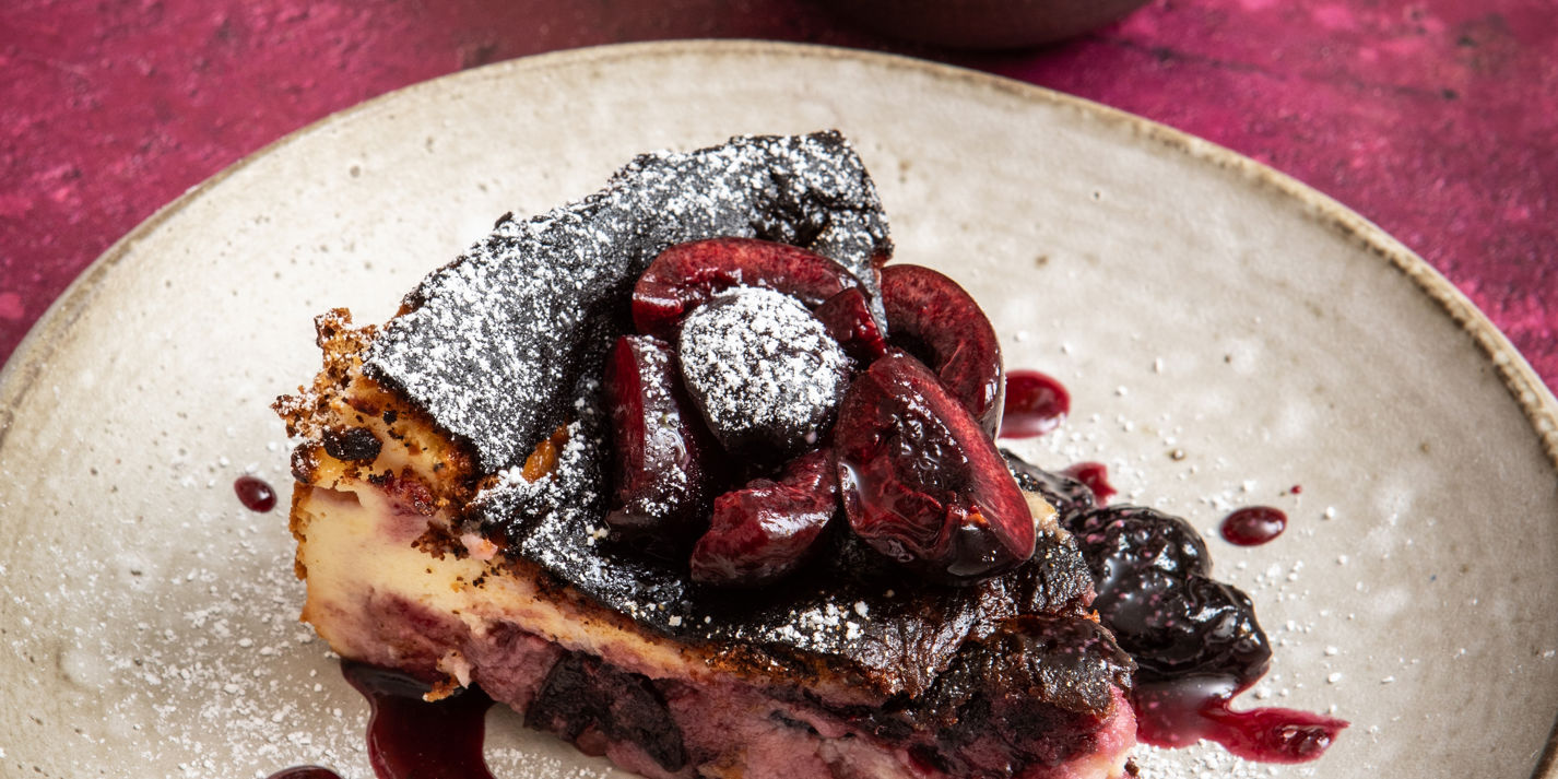 Burnt basque cheesecake with cherry balsamic jam recipe reel - Great ...