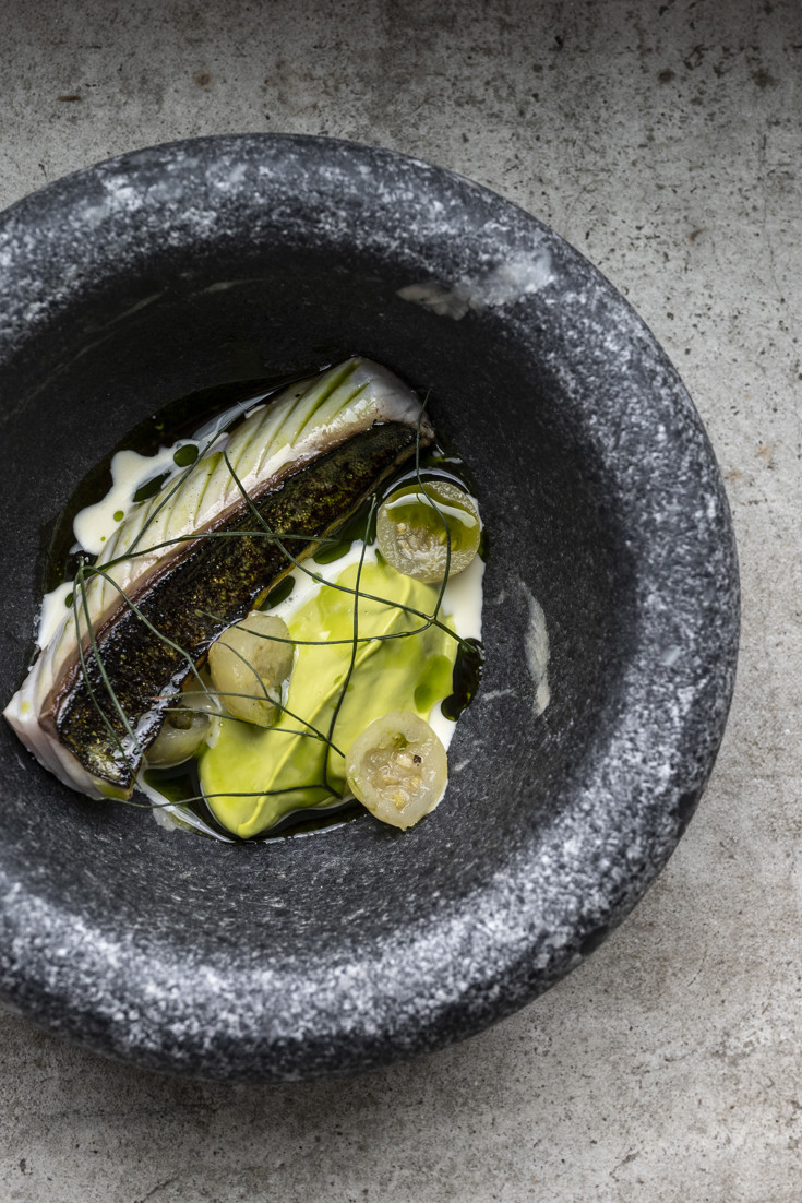 Mackerel, Vanilla, Gooseberry, Horseradish, Lovage Recipe - Great ...
