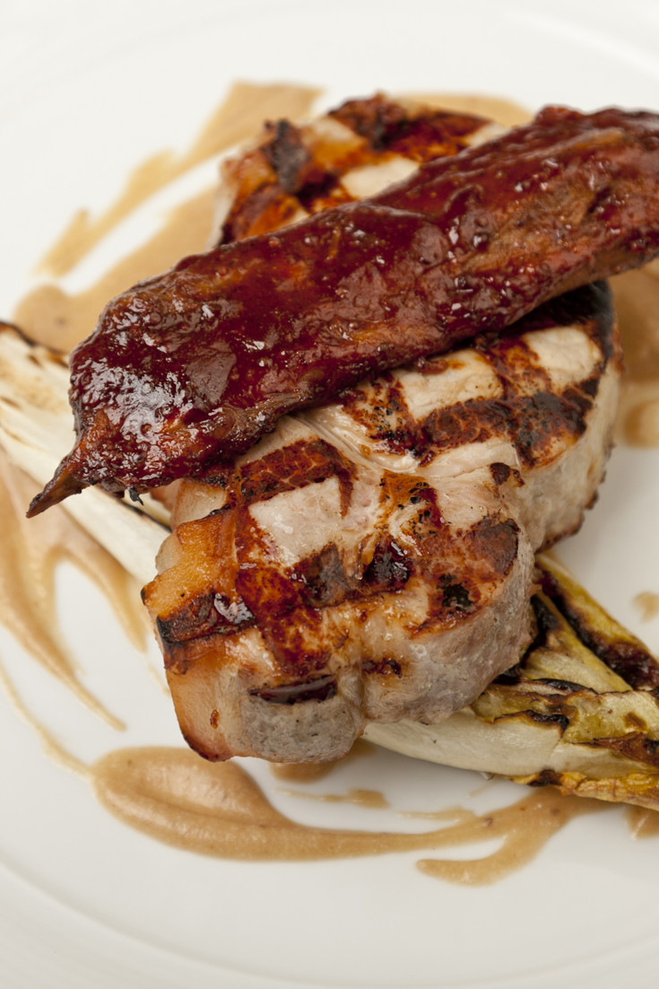 BBQ Pork Chop Recipe With Ribs and Apple Sauce - Great British Chefs