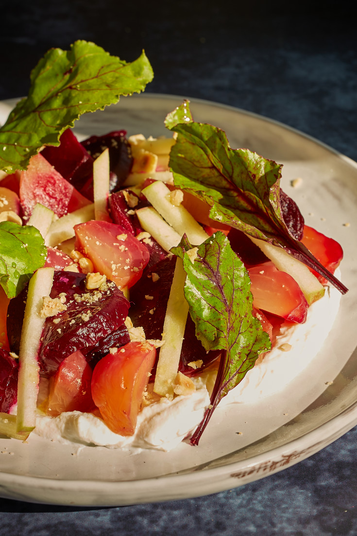 Salt-baked Beetroot with Whipped Ricotta, Apple and Hazelnut Recipe ...
