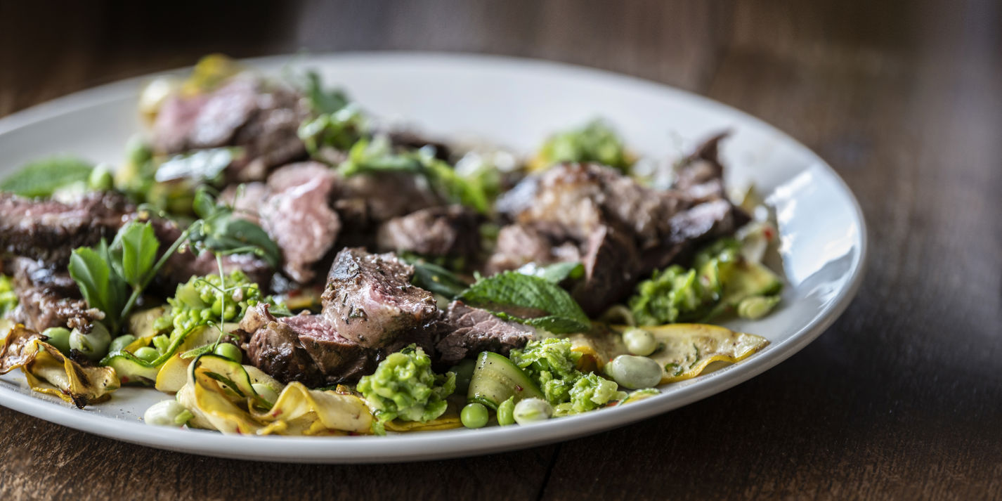 Barbecued Lamb with Garden Vegetables Recipe - Great British Chefs