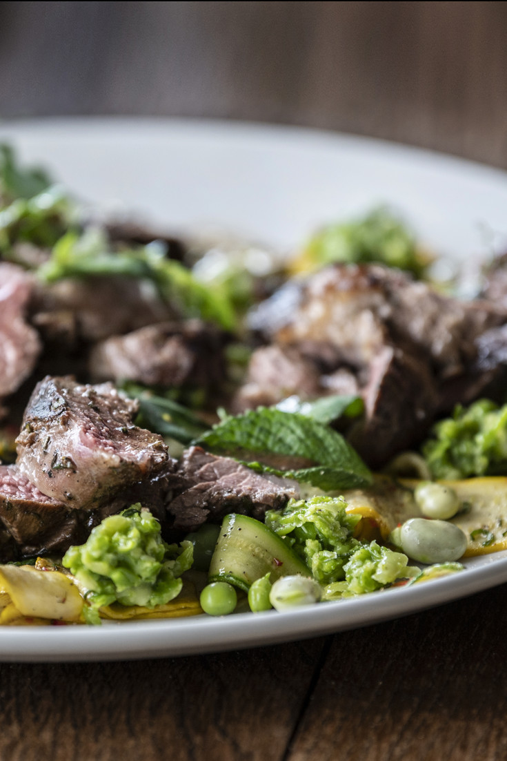 Barbecued Lamb with Garden Vegetables Recipe - Great British Chefs