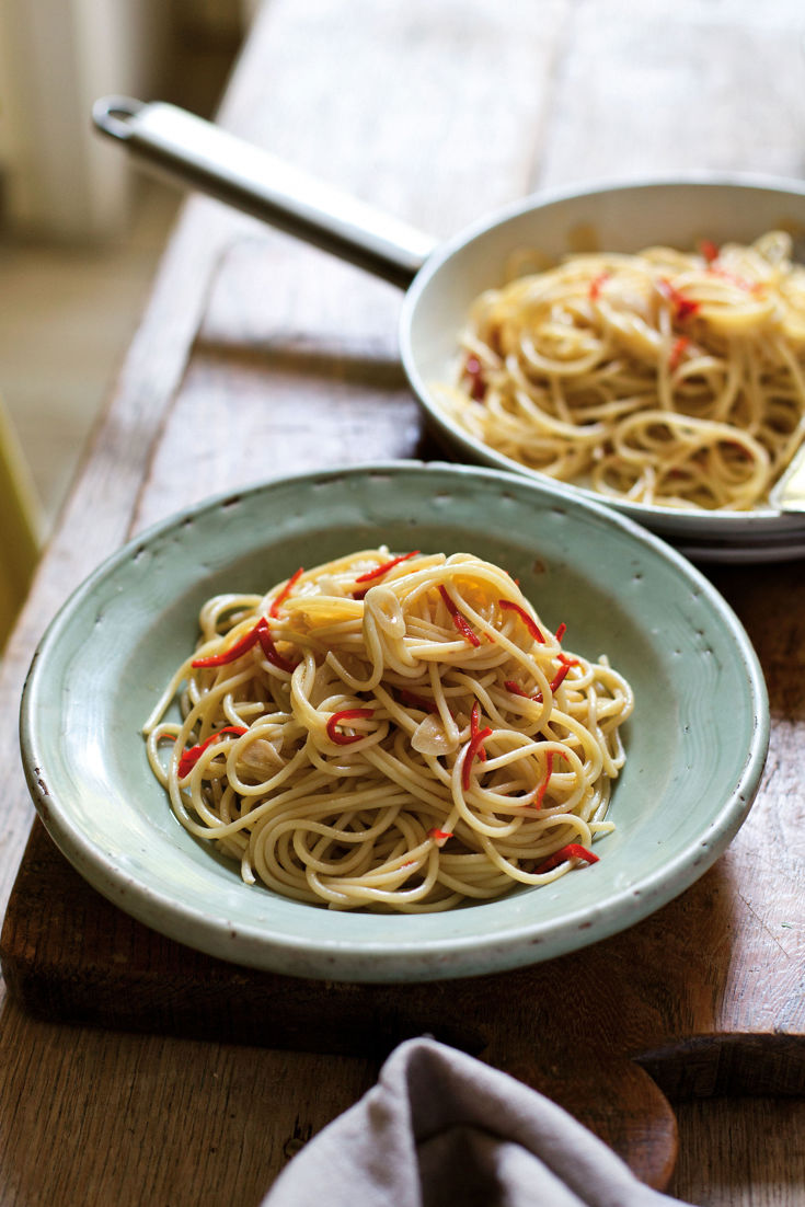 Spaghetti Recipe with Garlic, Olive Oil and Chilli - Great Italian Chefs