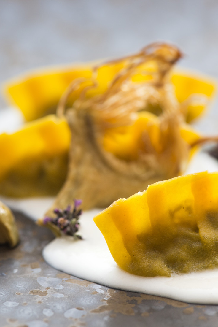 Mezzelune Ravioli with Artichokes Recipe - Great Italian Chefs