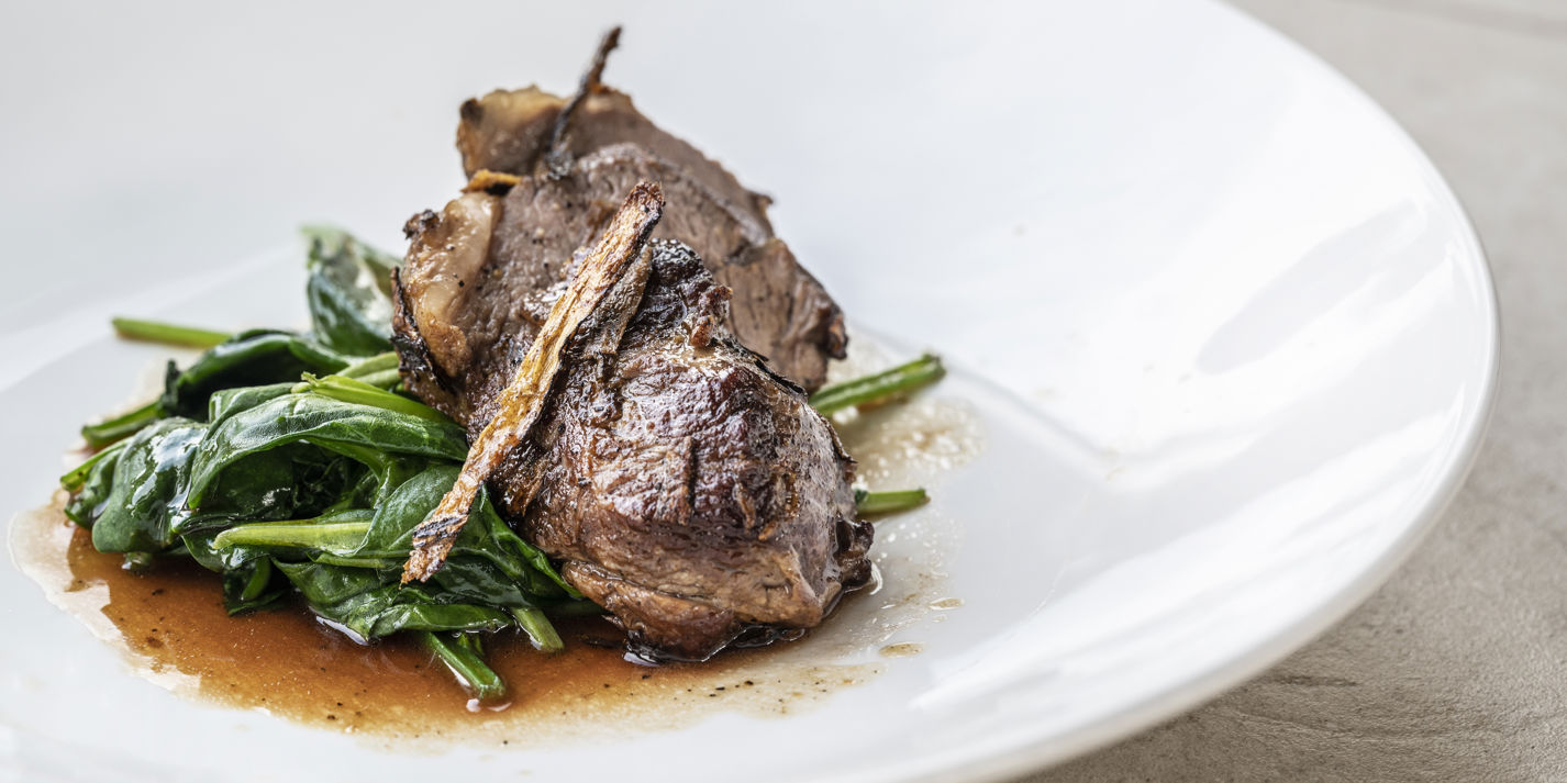 Lamb Rump with Liquorice and Spinach Recipe - Great British Chefs